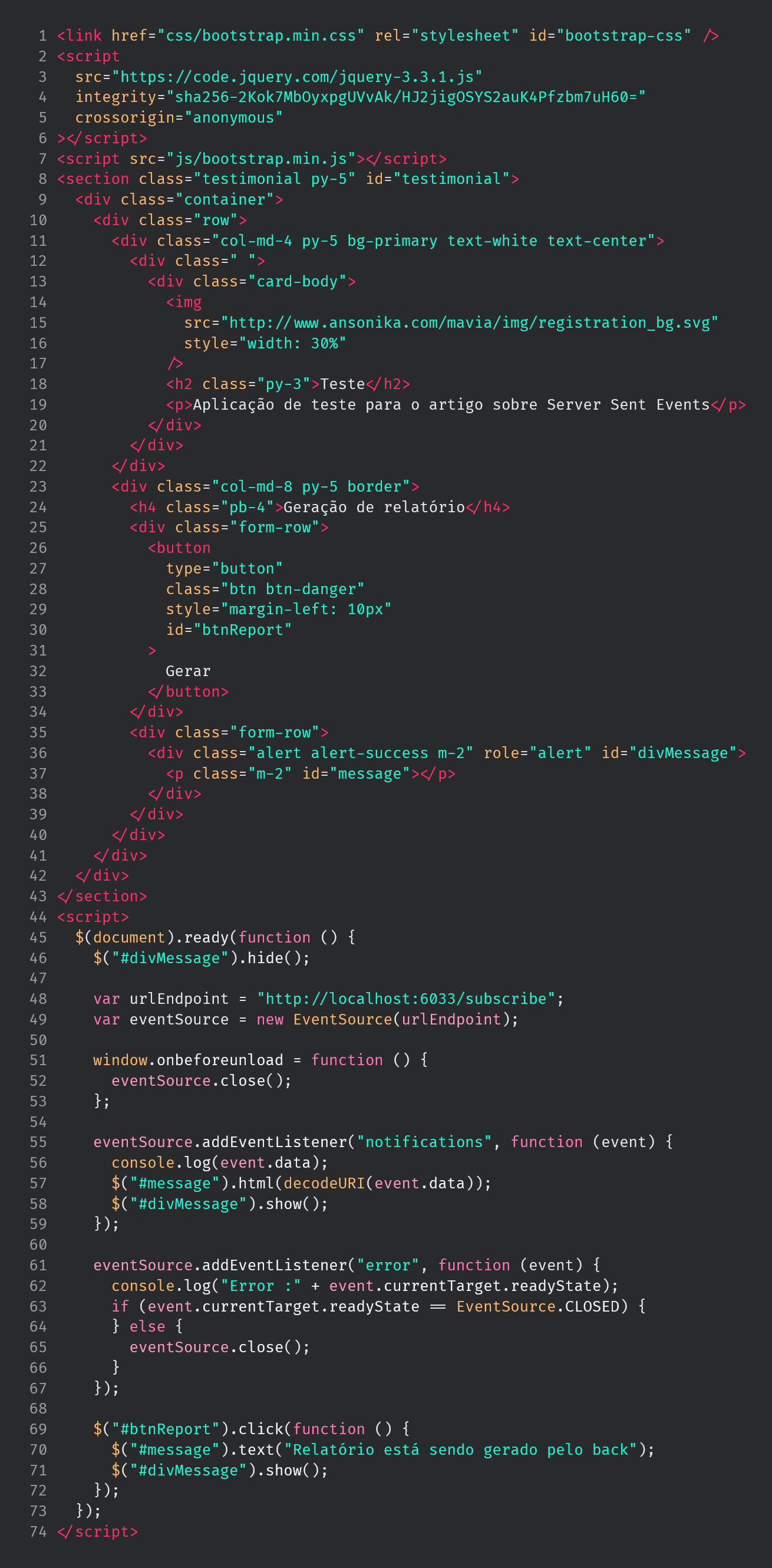 Server Sent Events Marcelo Dias